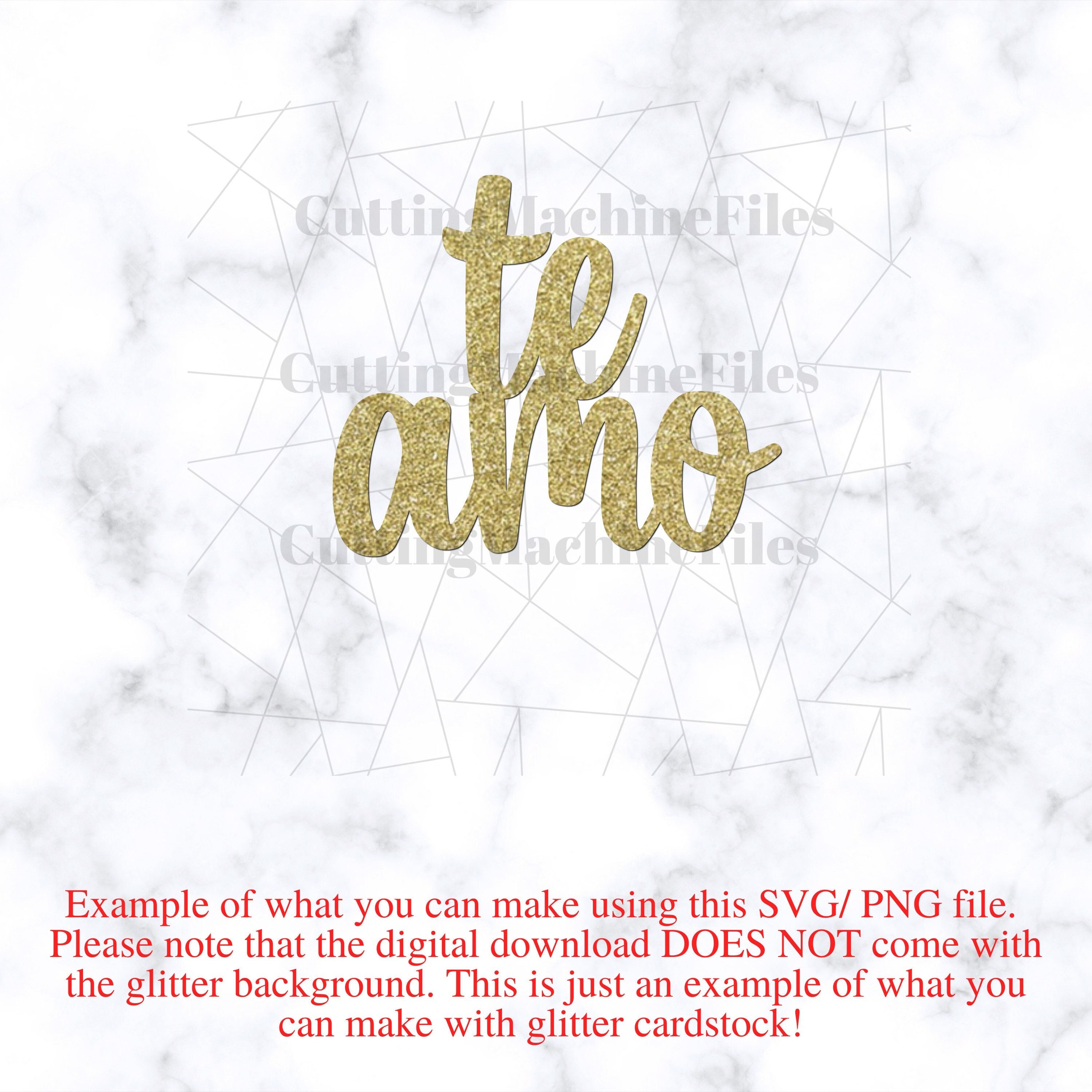 Te Amo Svg, I Love You in Spanish Svg, Valentine SVG/PNG, Valentine's ...