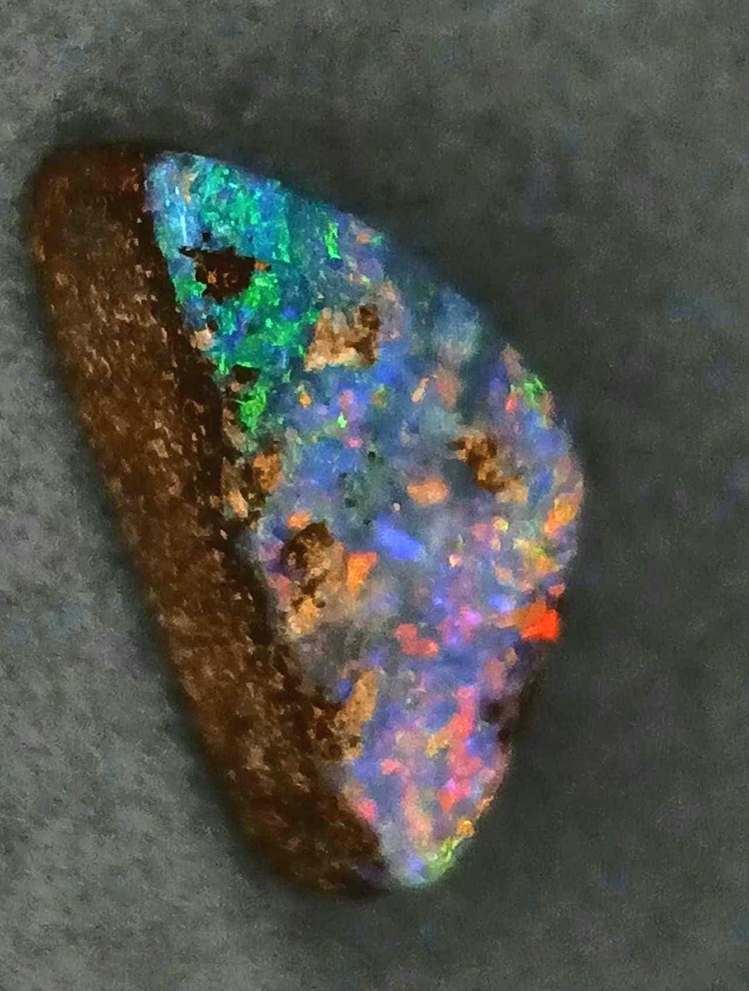Natural Australian Boulder Opal 2.9ct Loose Gemstone Solid Opal With ...