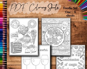 Foodie Coloring Book - Etsy