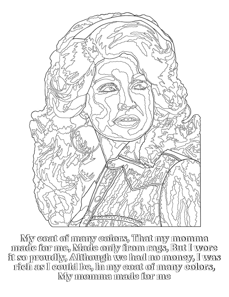 Coloring Book Instant Download Set Dolly Parton Set of 3 - Etsy