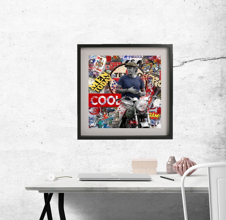 Original LUC BEST, Steve Mcqueen Cool, Giclée, Limited Edition,33 X 49 ...