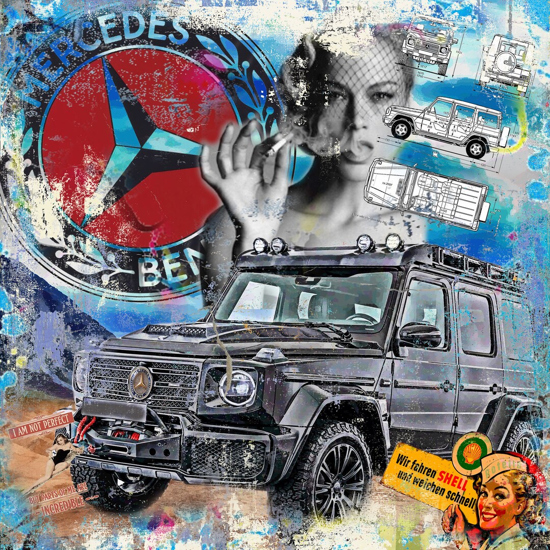 Original LUC Best,mercedes G-modell, Giclée, Limited Edition,33 X 49 Cm ...