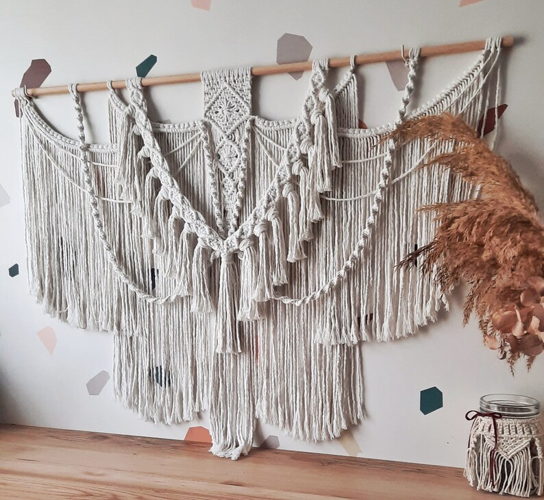 Extra Large Macrame Wall Hanging,bohemian Decoratian, Macrame Mural,housewarming Gift,modern ...