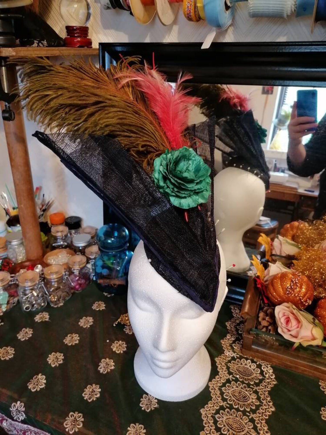 Bridgerton Style Hat Fascinator Tilt Hat Hatinator - Etsy