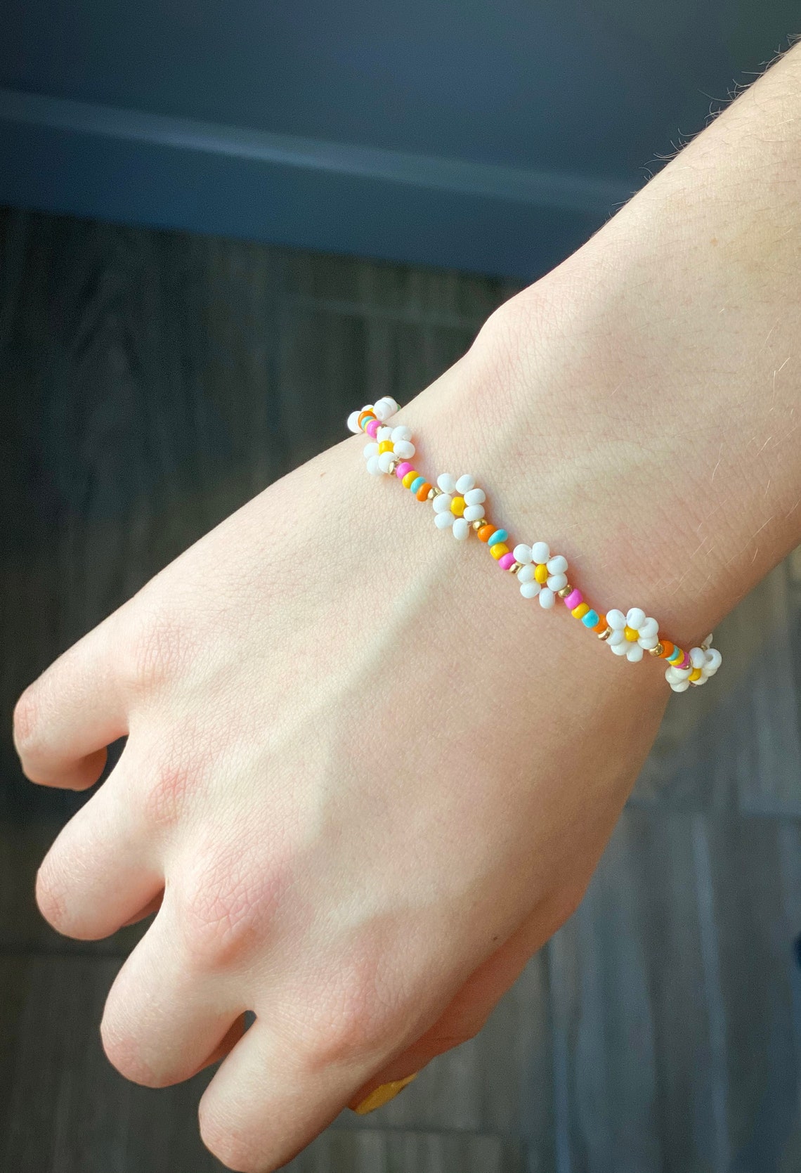 Daisy Chain Elastic Bracelet - Etsy