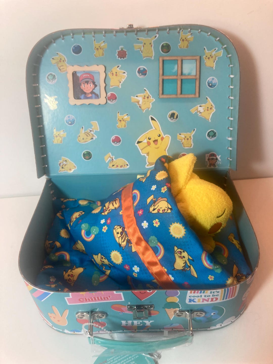 Pikachu From Poke’mon in His Cosy Carry Around Bedroom Suitcase! - Etsy