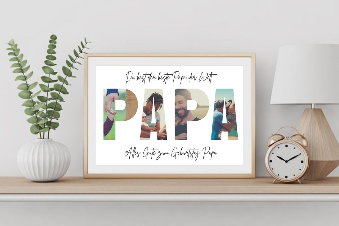 Dad Personalized Father's Day Poster Gift Dad Picture | Etsy
