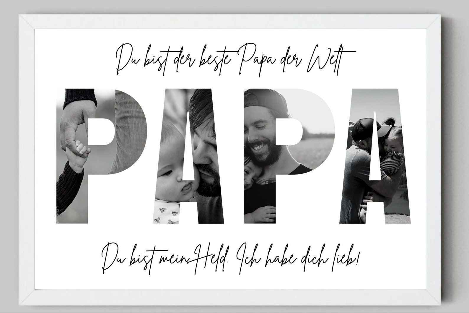 Dad Personalized Father's Day Poster Gift Dad Picture | Etsy