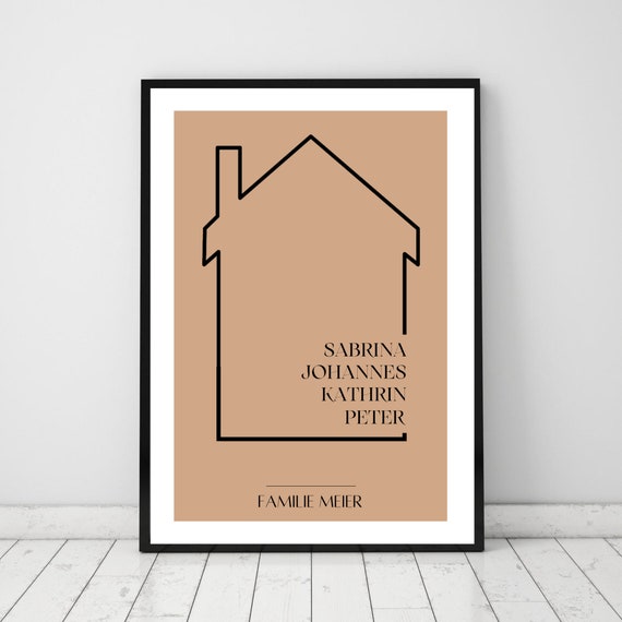 Family House Poster Family Picture Personalized Family - Etsy