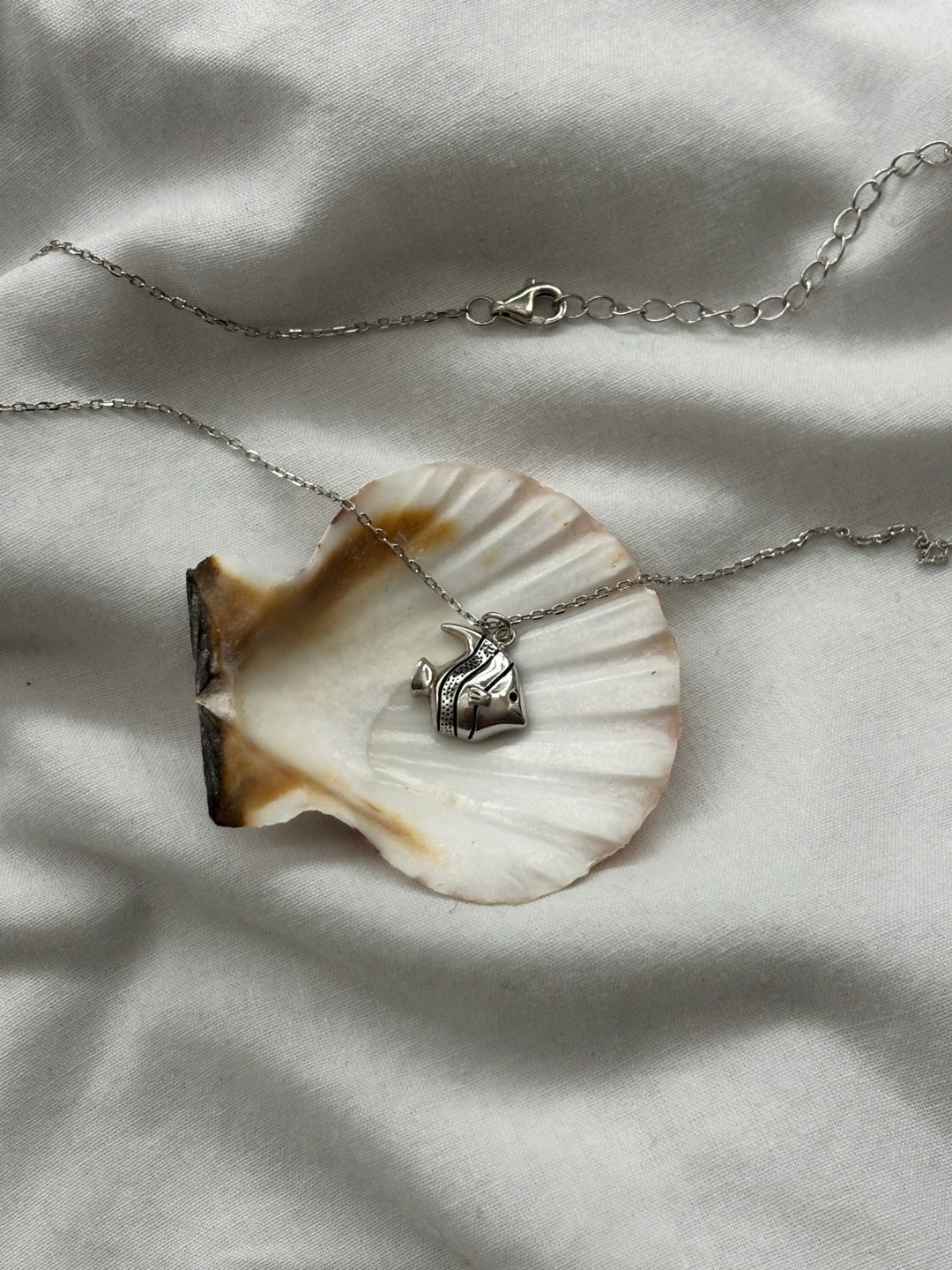 Angel Fish Pendant Necklace Sterling Silver 925 |fish Pendant Necklace ...