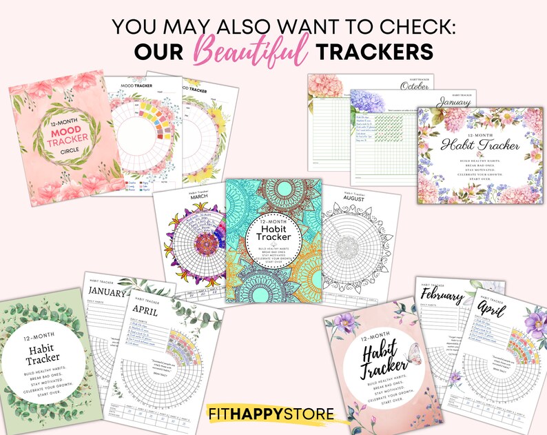 Printable Daily Planner, Floral Design, Weekly Bonus (digital Download ...