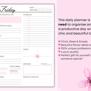 Daily Planner, Daily Planner Printable, Printable to Do List, Day ...