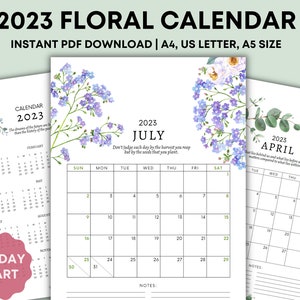 2023 Monthly Calendar. Printable Calendar. US Calendar 2023. Calendar ...