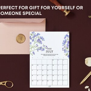 2022 Calendar Printable. Floral Calendar 2022. 2022 Calendar PDF. 2022 ...