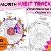 Mandala Habit Tracker Printable Mandala Coloring Pages | Etsy