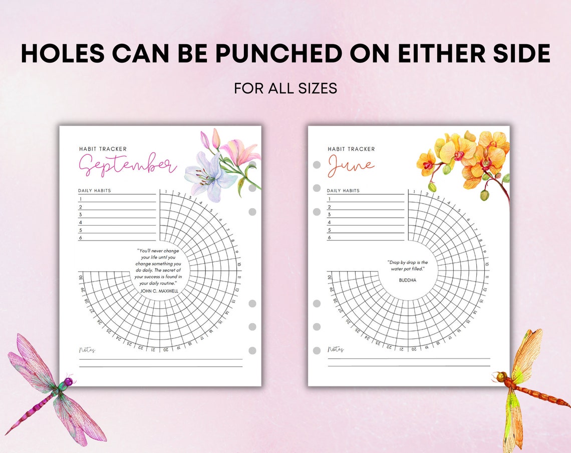 31 Day Habit Tracker Printable, 31 Day Habit Tracker Circle, 4 Week ...