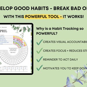 Habit Tracker Digital Planner, Monthly Habit Track, Digital Planner ...