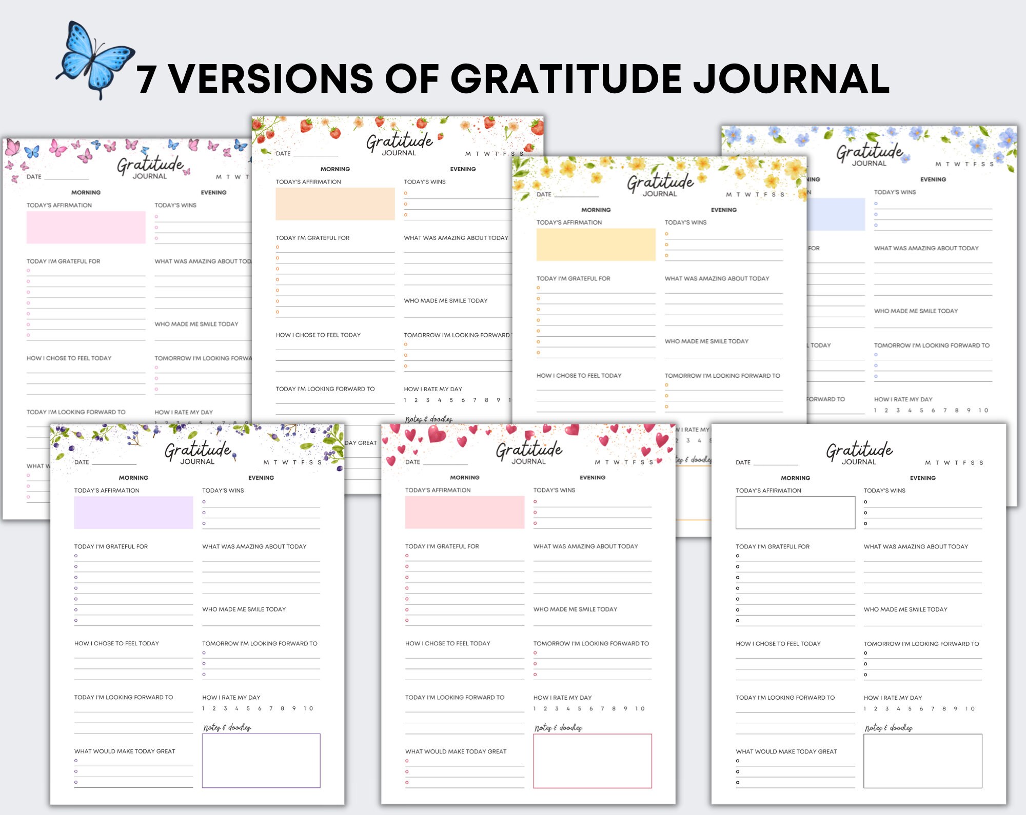 Gratitude Journal Printable. Mindfulness Journal. - Etsy Australia