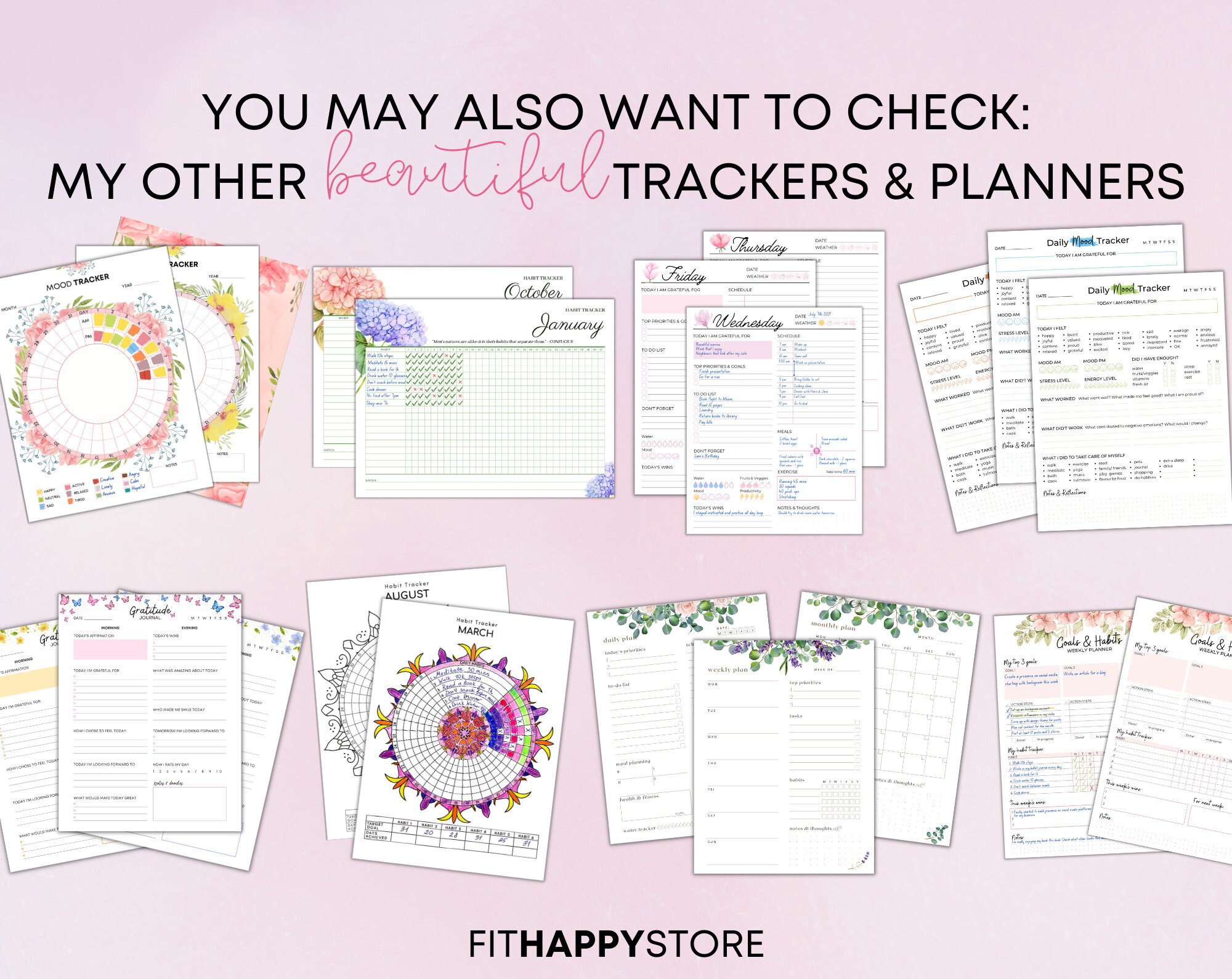 31 Day Habit Tracker Printable, 31 Day Habit Tracker Circle, 4 Week ...