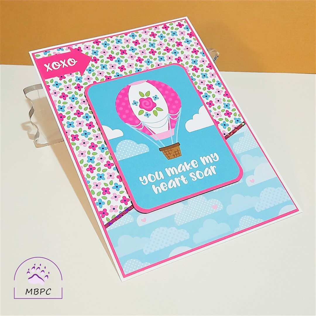 You Make My Heart Soar Handmade Valentine's Card - Etsy