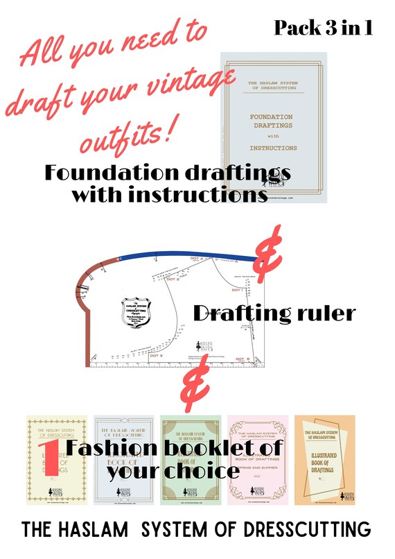 3 in 1 Offer Complete Chart and Foundation Draftings With - Etsy