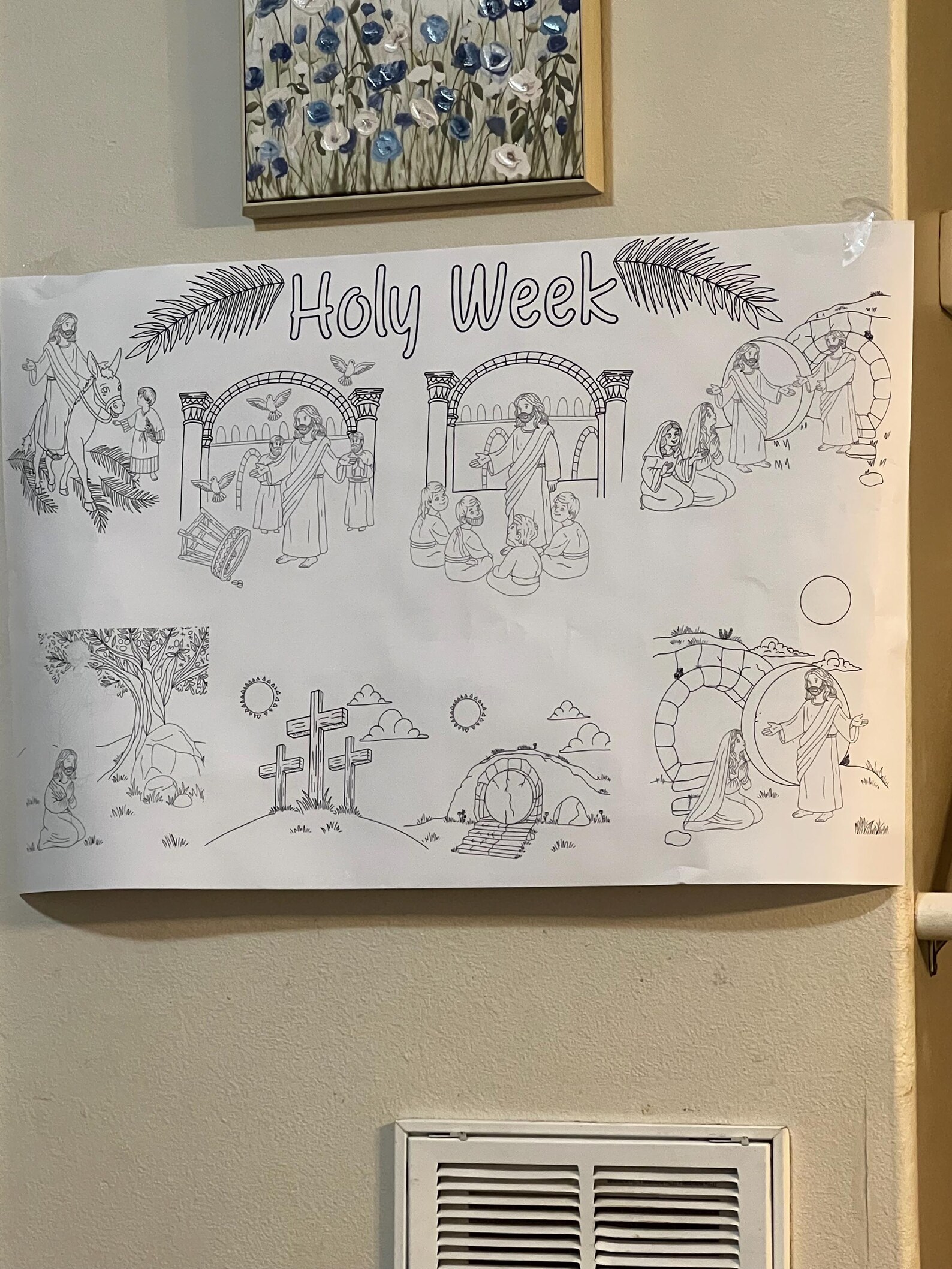 Easter Holy Week Giant Coloring Page - Etsy