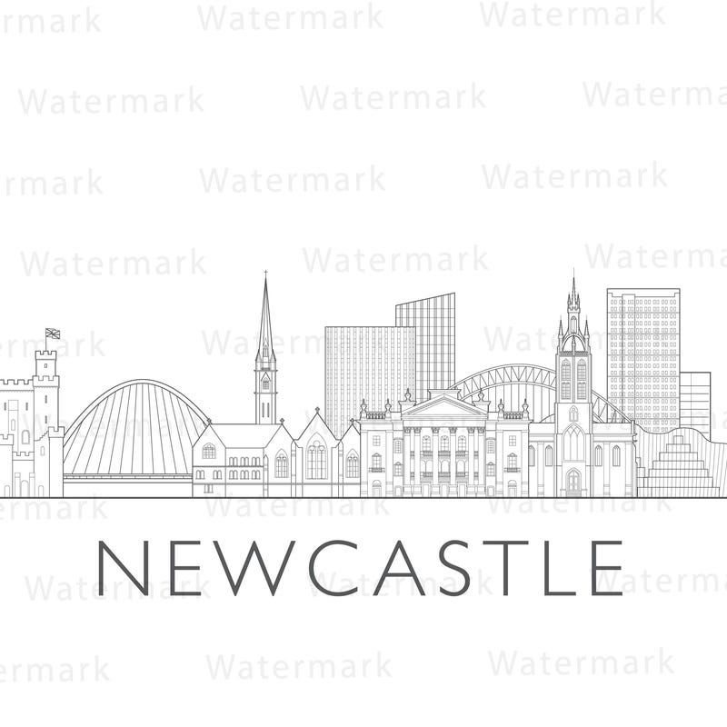 Tyne Bridge Drawing - Etsy UK