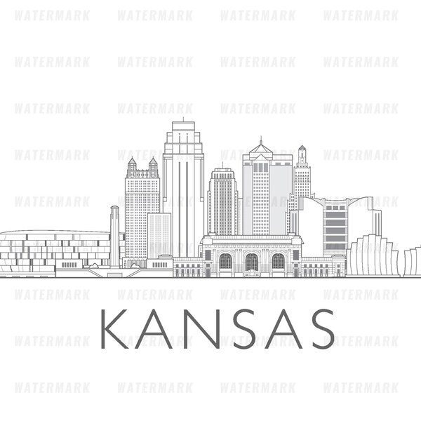 Kansas City Vector - Etsy