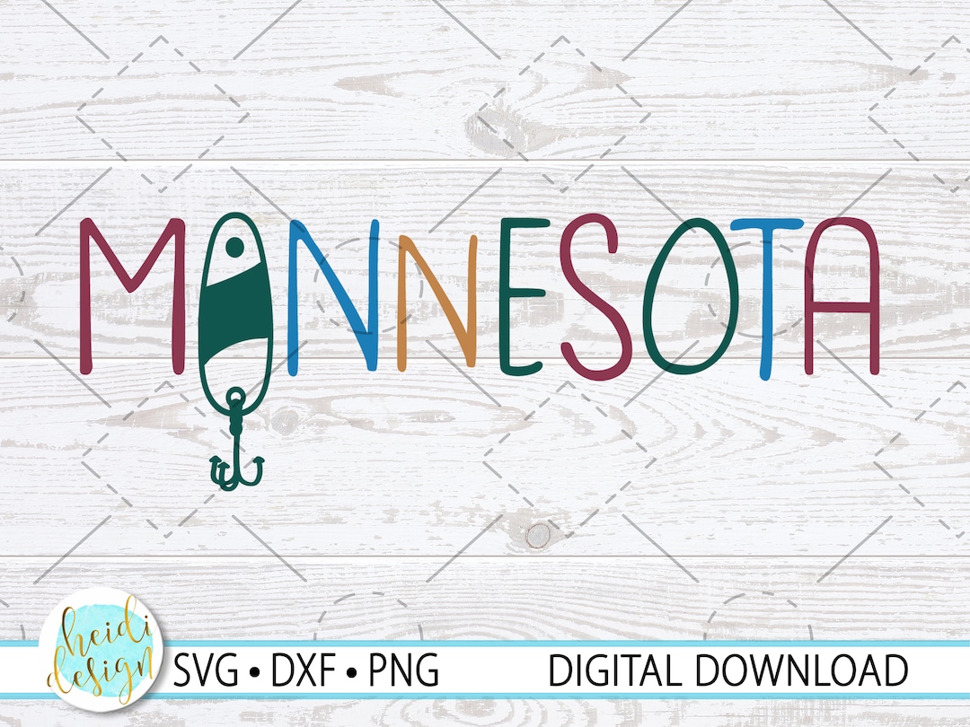 Minnesota Lake SVG for Cricut, Fishing Lure SVG, MN Cut File, Lake Life ...
