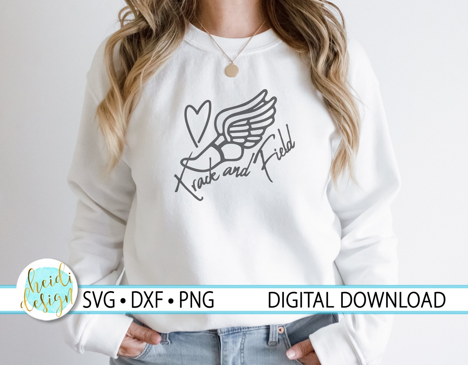 Track and Field SVG With Heart and Track Emblem, Track SVG for Cricut ...