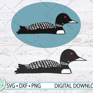 Loon SVG, Instant Download, Loon Clip Art, Lake Life PNG, Loon PNG ...