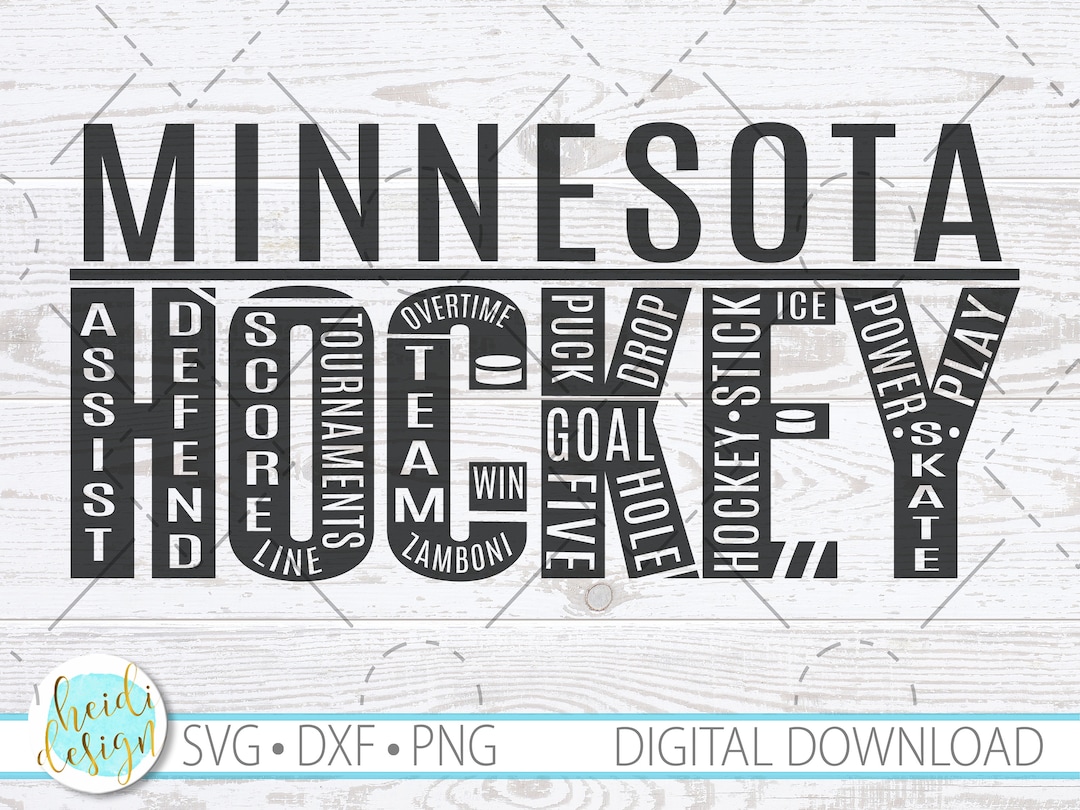 Minnesota Hockey SVG, MN Hockey Design, Layered Hockey Cut File, - Etsy