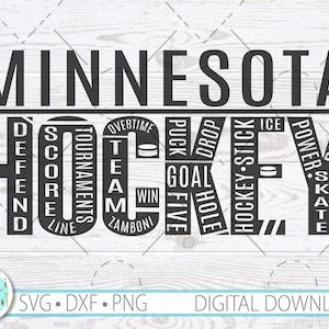 Minnesota Hockey SVG, MN Hockey Design, Layered Hockey Cut File, - Etsy