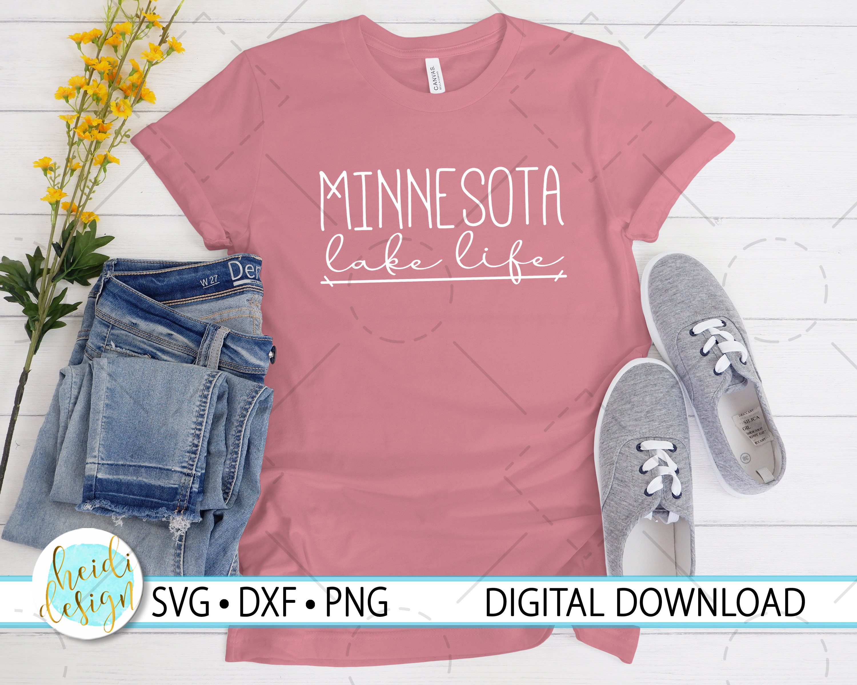 Minnesota SVG for Cricut, Lake Life SVG, Minnesota Script Font T-shirt ...