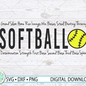 Softball SVG, Softball Text SVG, Softball Mom Shirt, Softball SVG for ...