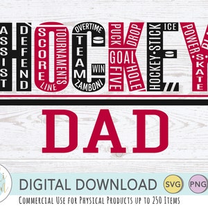 Hockey Dad SVG File, Instant Download, Hockey Dad SVG for Cricut ...