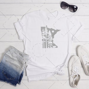 Minnesota SVG, Minnesota Design With Pine Trees and Bears, Minnesota ...