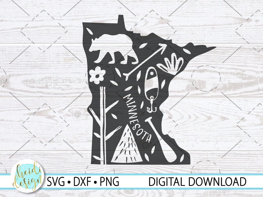 Minnesota SVG - Minnesota Boho Design, Minnesota State Design ...