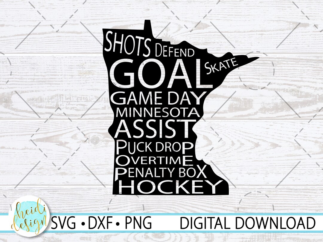 Minnesota Hockey SVG, Minnesota Hockey Decor, State of Minnesota Hockey ...