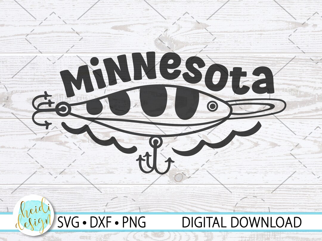 Minnesota Fishing SVG, Fish Hook SVG, MN Cut File, Lake Life Svg for T ...