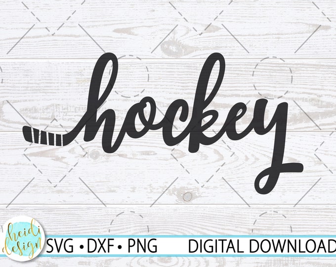 Modern Hockey SVG Hockey Font Instant Download Hockey - Etsy