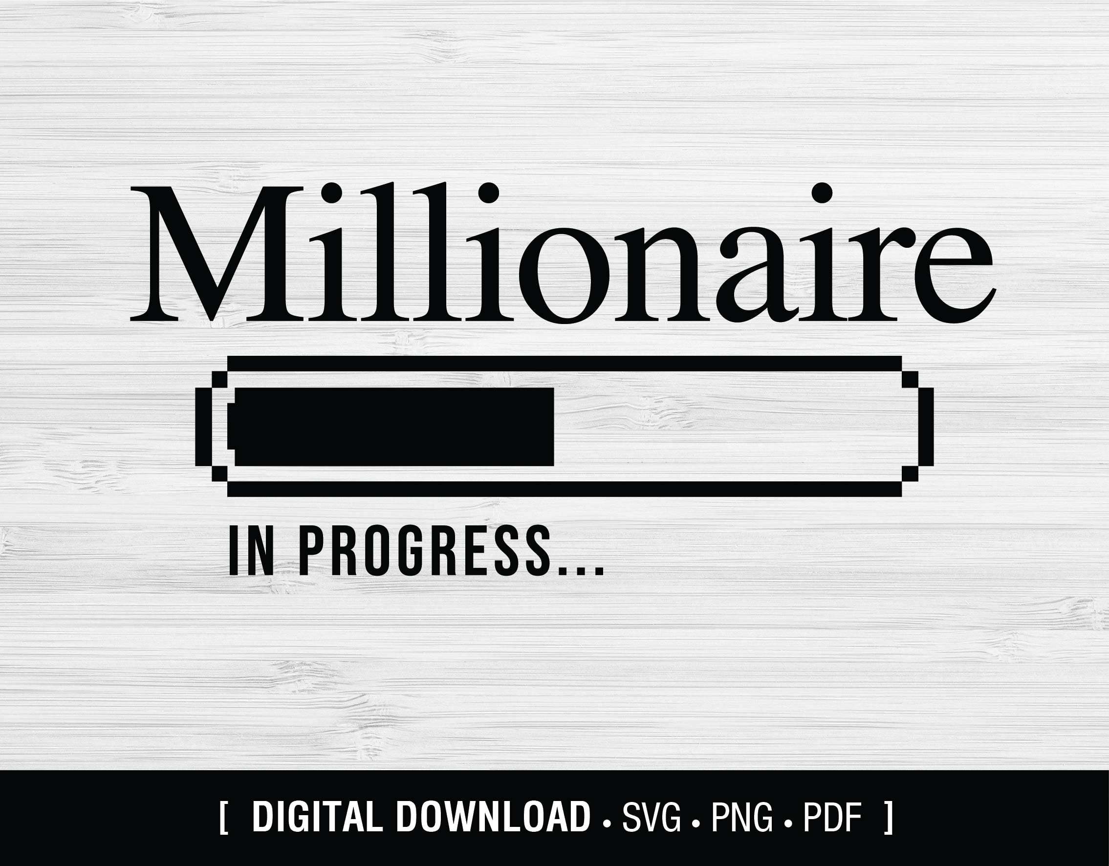 Millionaire in Progress Loading Bar SVG, Funny Loading Bar, Instant ...