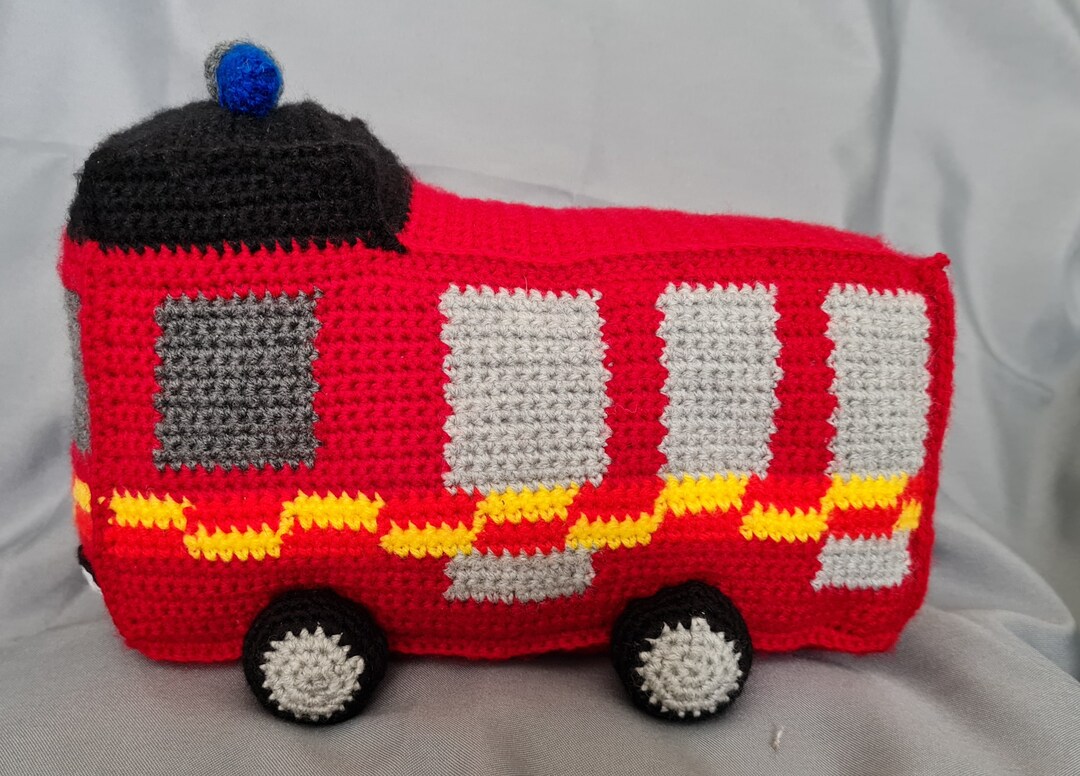 PDF Crochet Pattern for Fire Engine/truck Pillow - Etsy