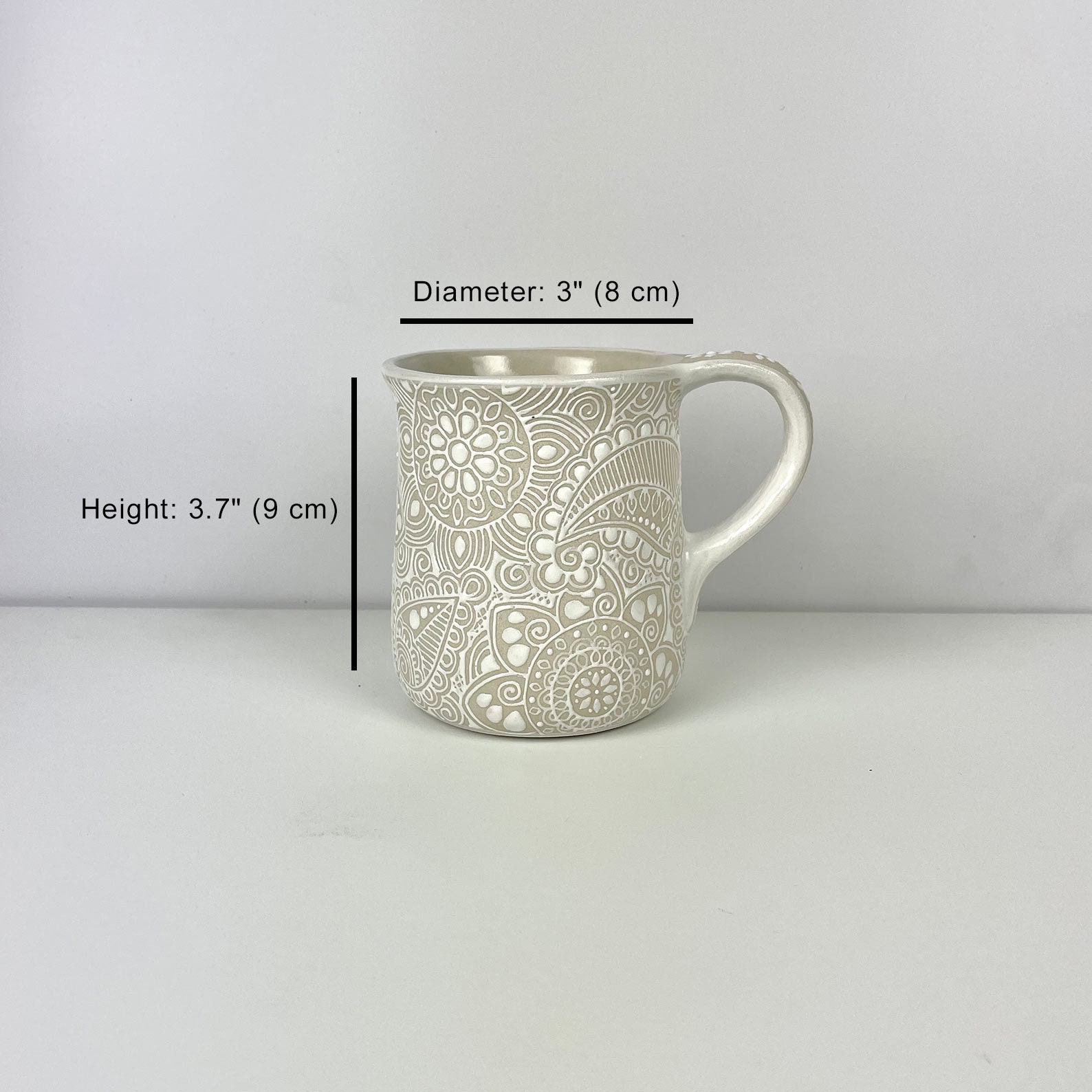 White Lina 14oz Mexican Textured Clay Mug Pottery Mug - Etsy