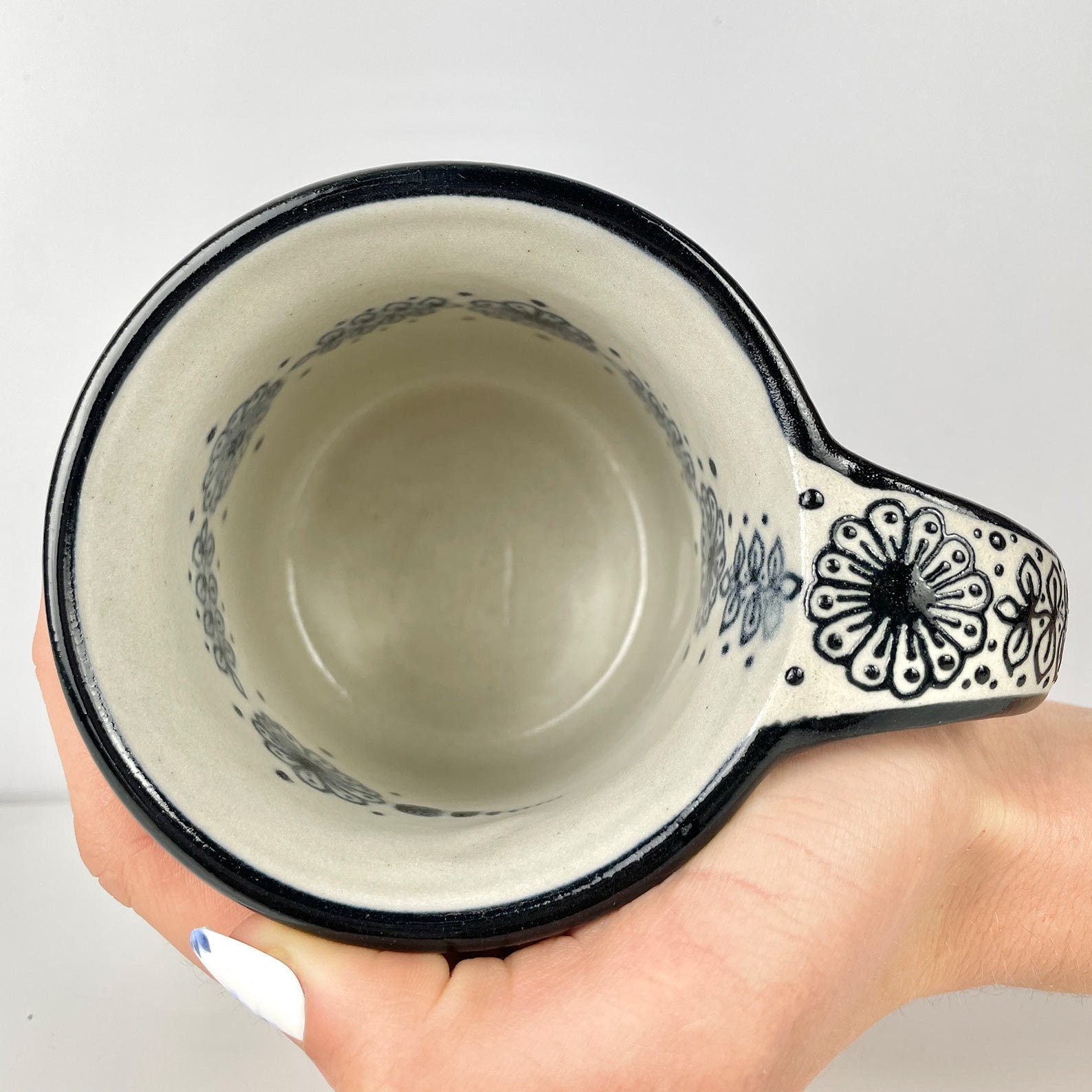 Black Lina 14oz Mexican Textured Clay Mug - Pottery Mug, Handmade ...