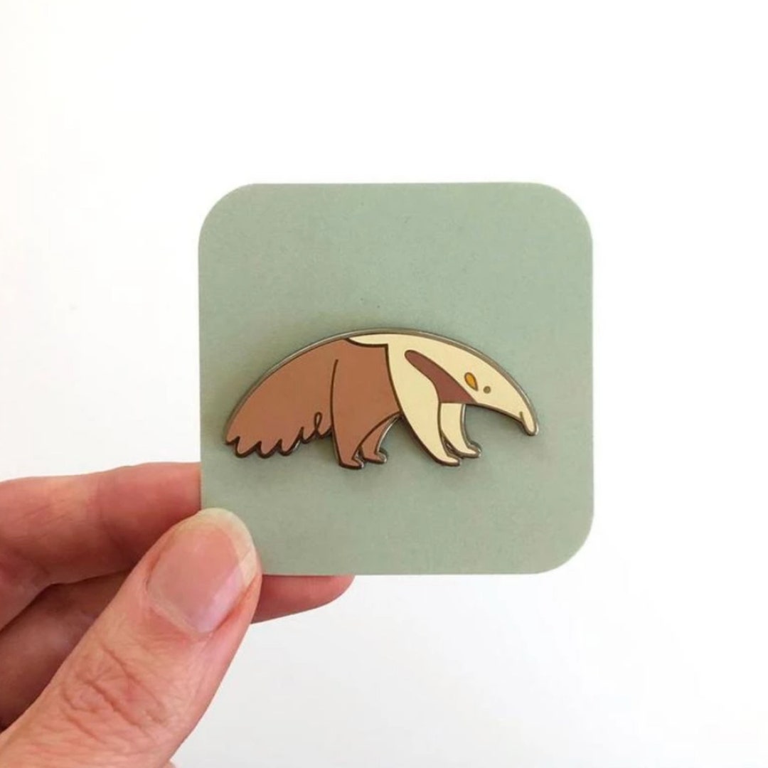 Cute Anteater Enamel Pin Unique Animal Lapel Pin Adorable Collectible ...