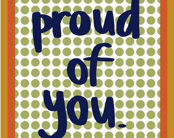 Letterpress Proud of You Card / Proud Card / Greeting Cards / - Etsy