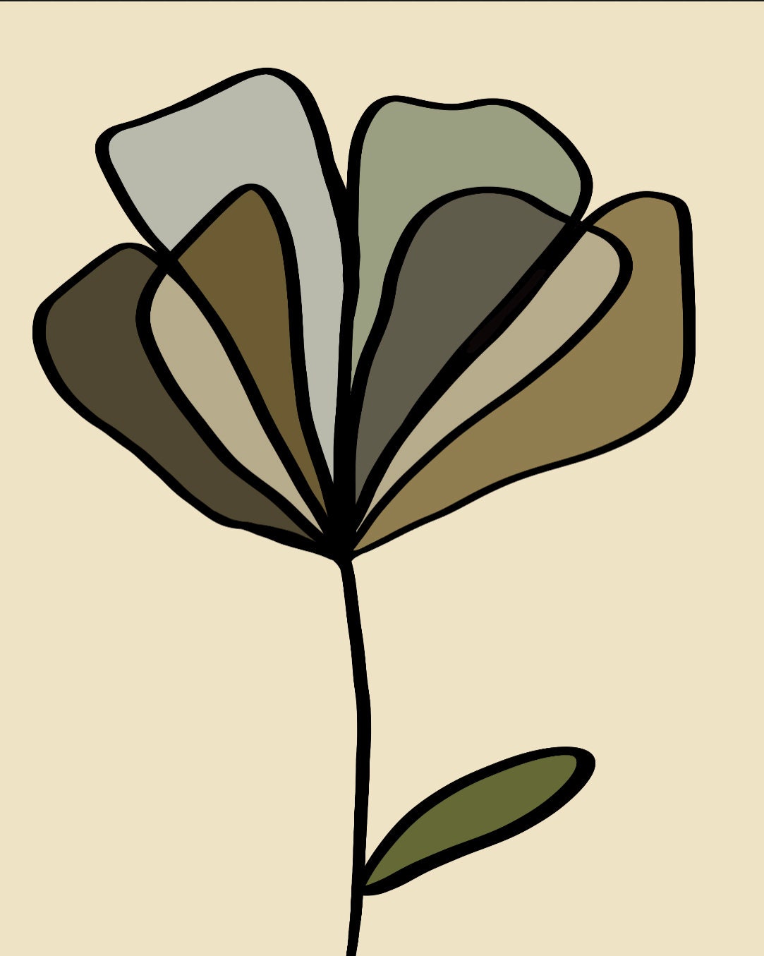 Abstract Flower Print - Etsy