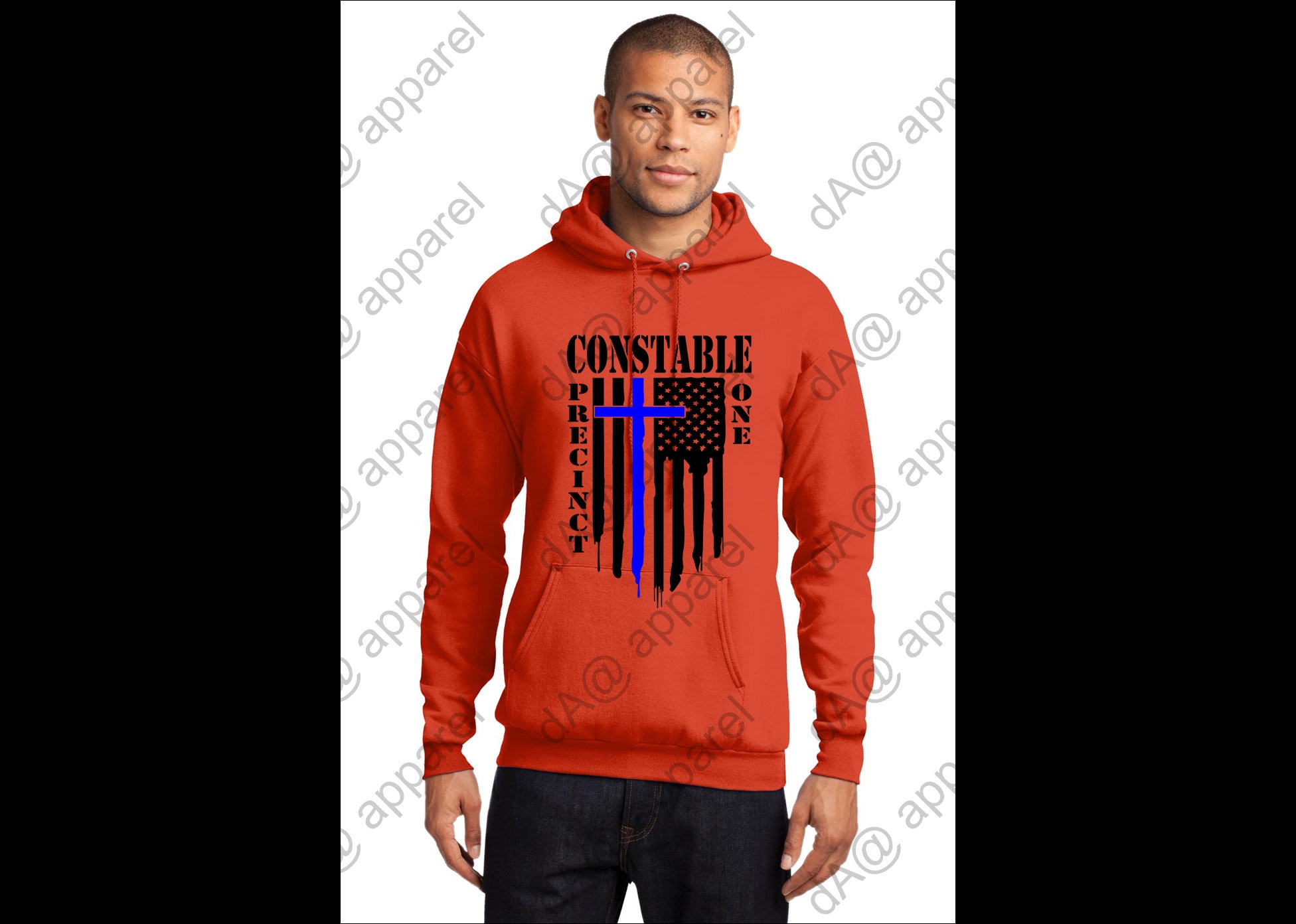 POLICE, Deputy Constable PCT 1, Thin Blue Line Cross USA Flag, Sheriff ...