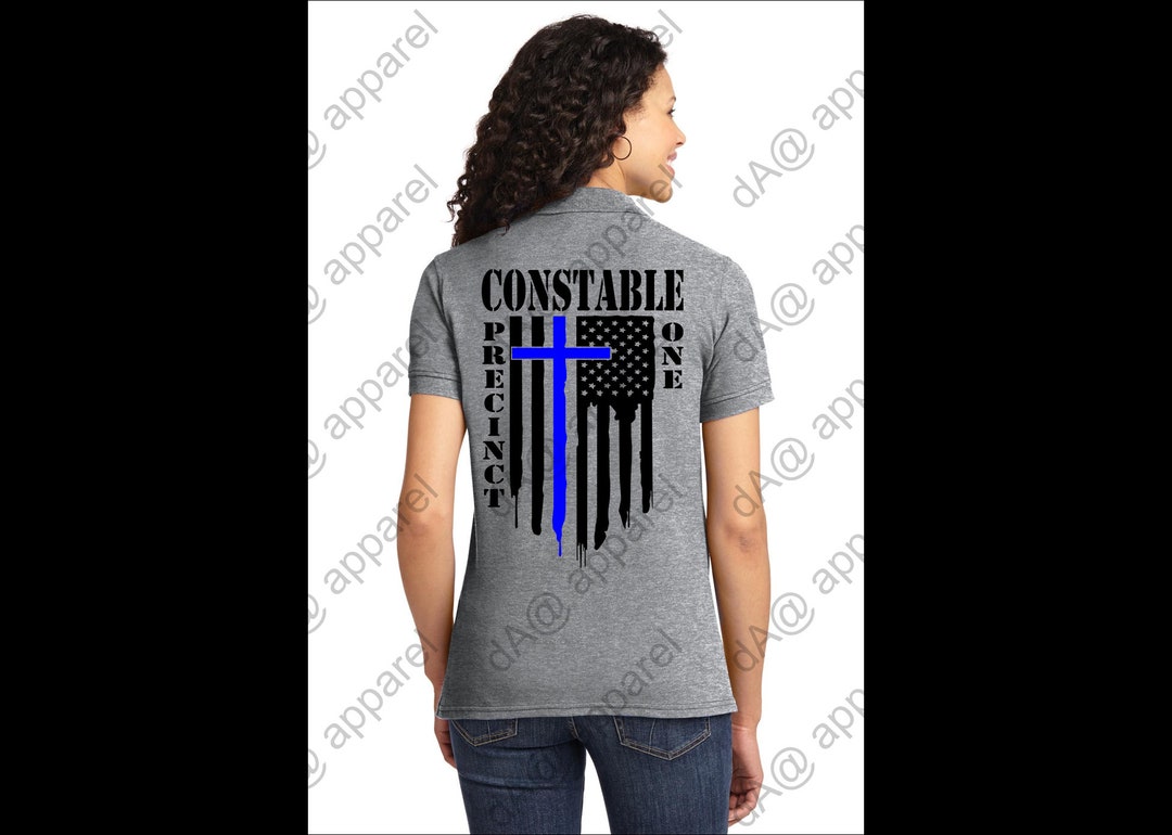 POLICE, Deputy Constable PCT 1, Thin Blue Line Cross USA Flag, Sheriff ...